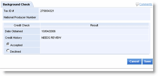 Account Management: Background Check