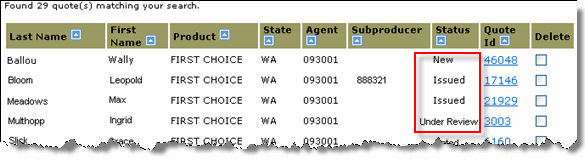 Checking Quote Status